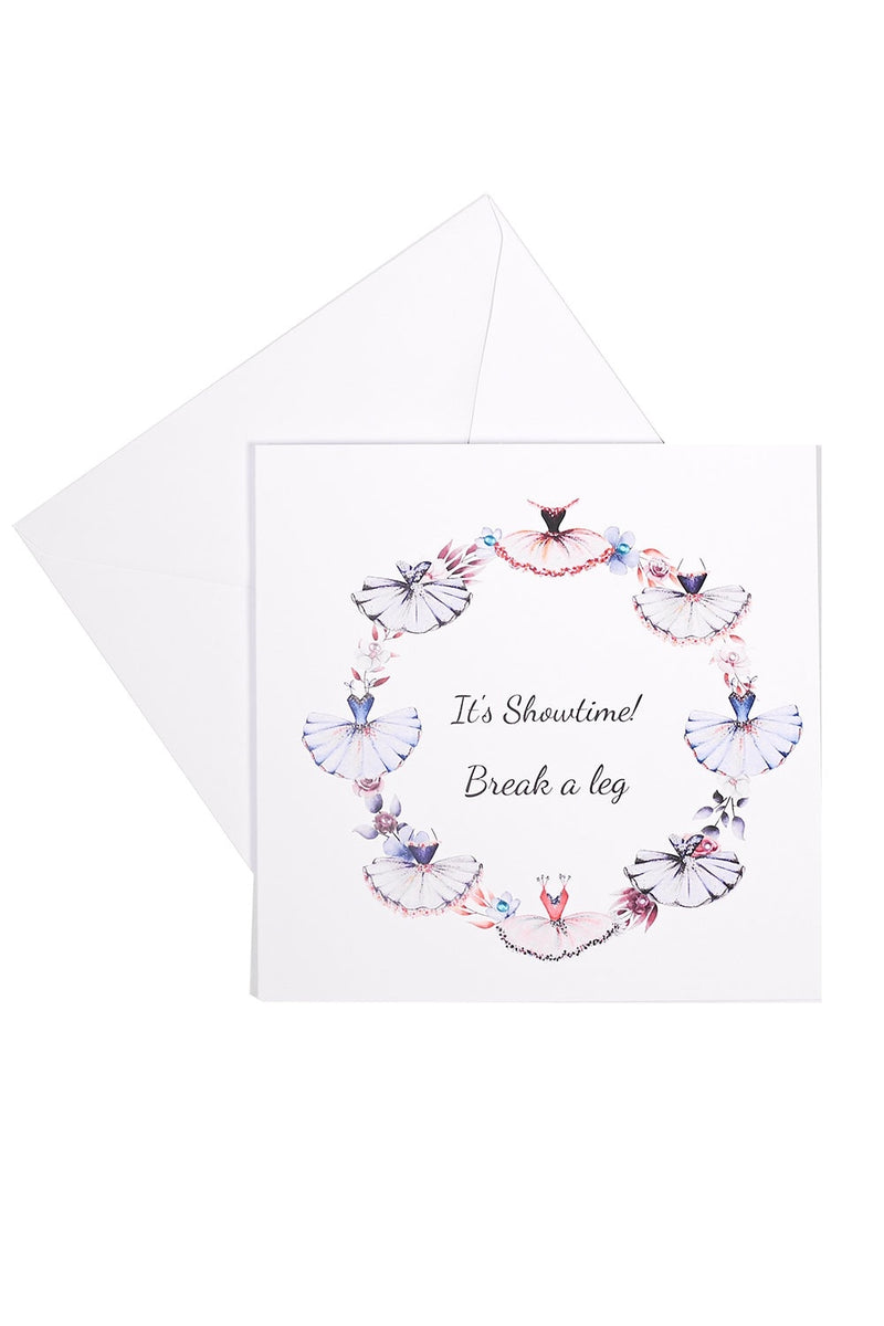 It's Showtime Greetings Card | Dance themed Good Luck card with tutus ...